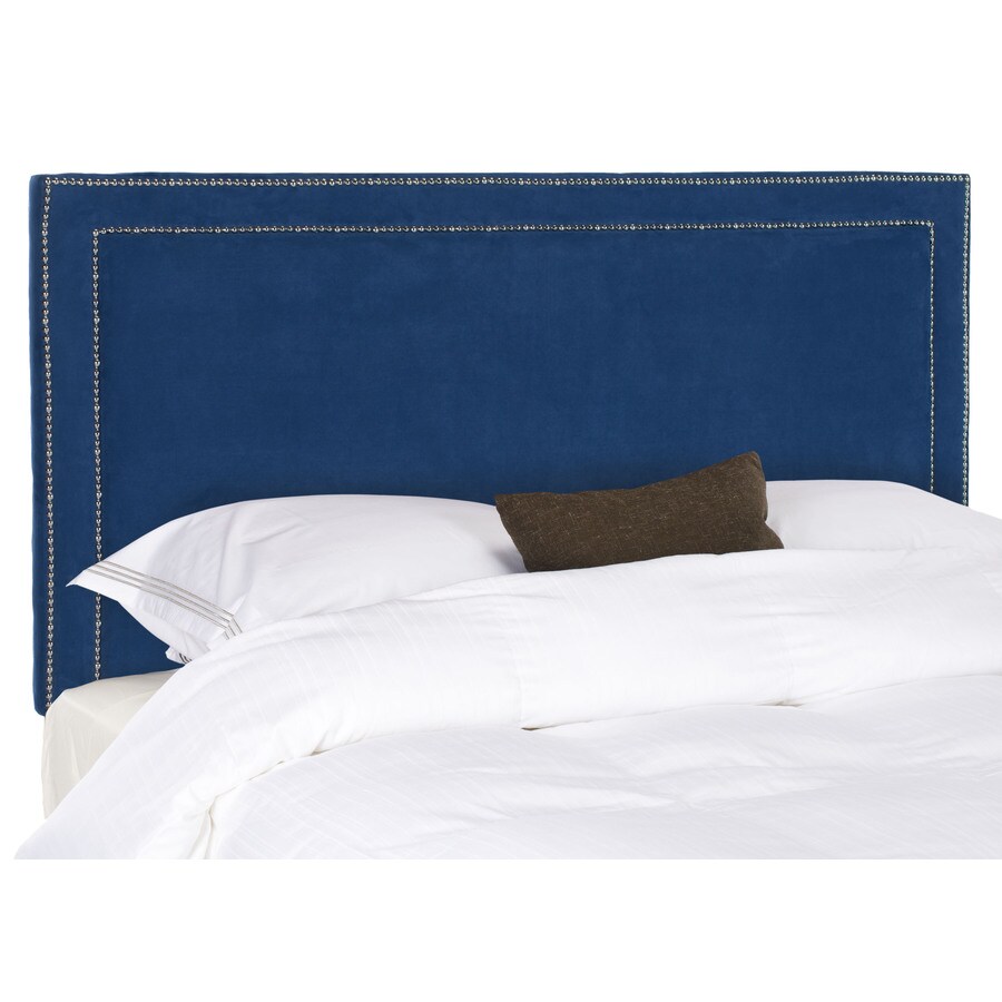 Safavieh Mercer Blue Queen Linen Upholstered Headboard at Lowes.com