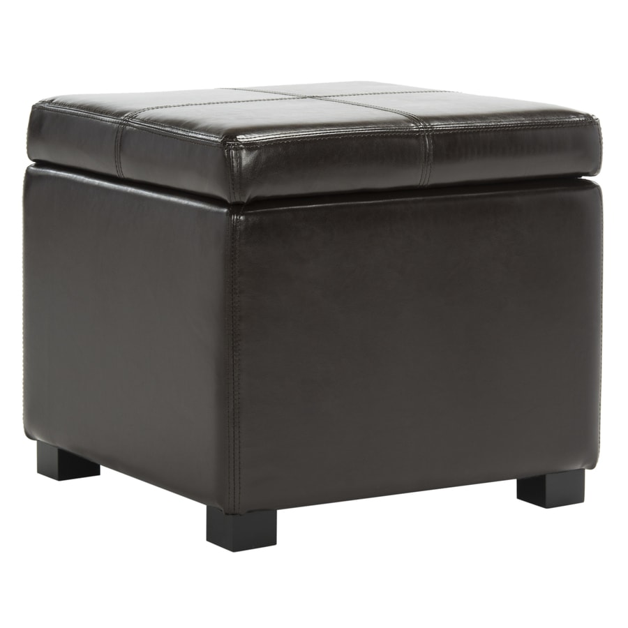Safavieh Hudson Collection Brown Square Storage Ottoman at Lowes.com