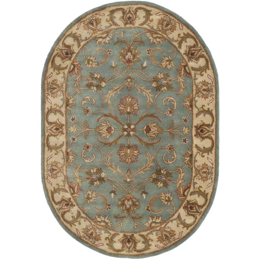 Safavieh Heritage Laurette Blue/Beige Oval Indoor Handcrafted Oriental ...