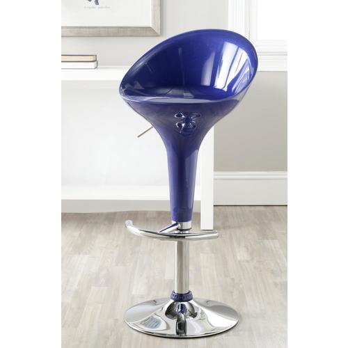 Safavieh Zorab Navy Blue Swivel Bar Stool in the Bar Stools department ...