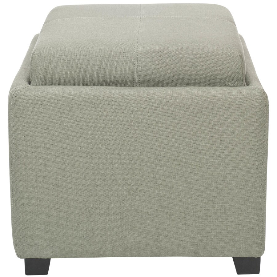 Safavieh Hudson Collection Grey Square Storage Ottoman at Lowes.com