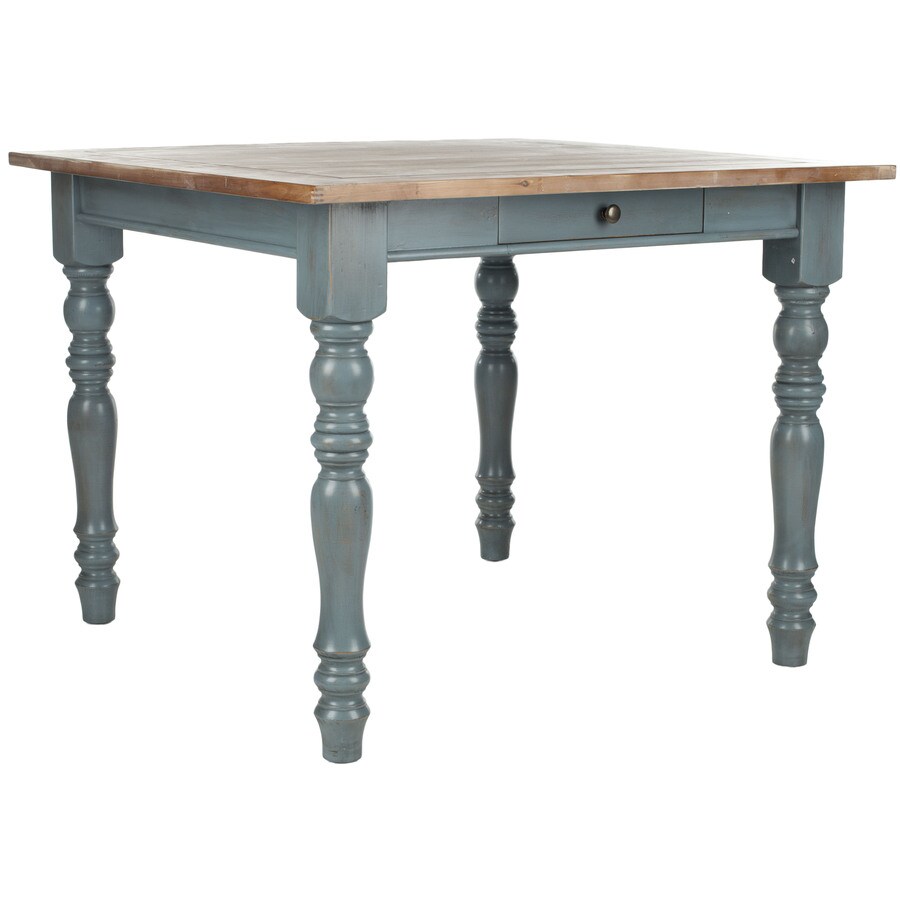 Safavieh American Home Blue/Oak Traditional Table, Wood Base at Lowes.com