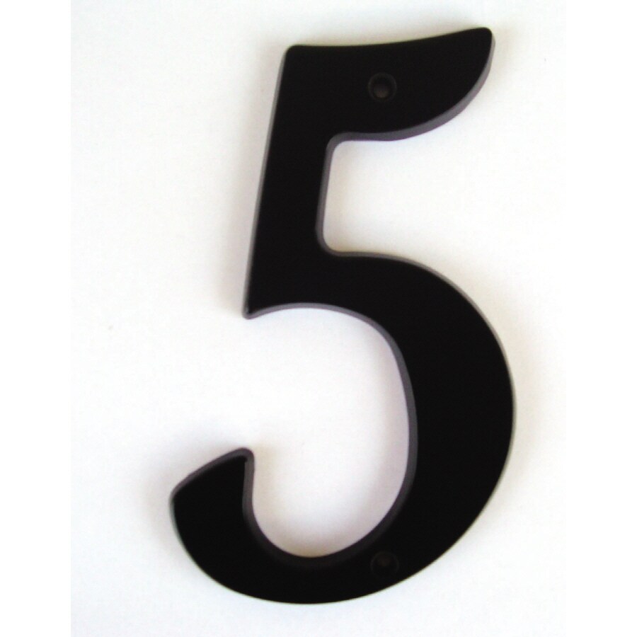 Gatehouse 5-in Black House Number 5 at Lowes.com