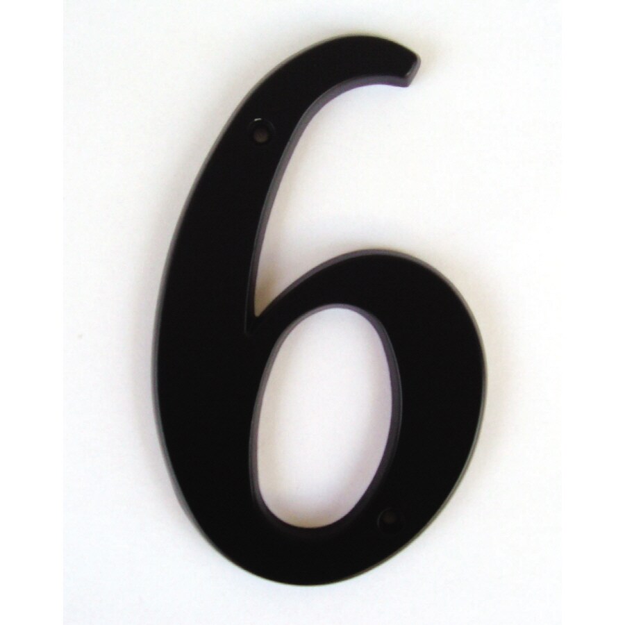 Gatehouse 5-in Black House Number 6 at Lowes.com