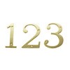 Gatehouse 3.94-in Polished Brass House Number at Lowes.com