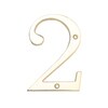 Gatehouse 3.94-in Polished Brass House Number at Lowes.com