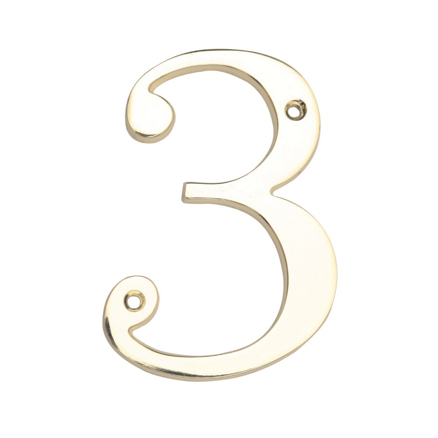 Gatehouse Polished Brass in the House Letters & Numbers department at ...