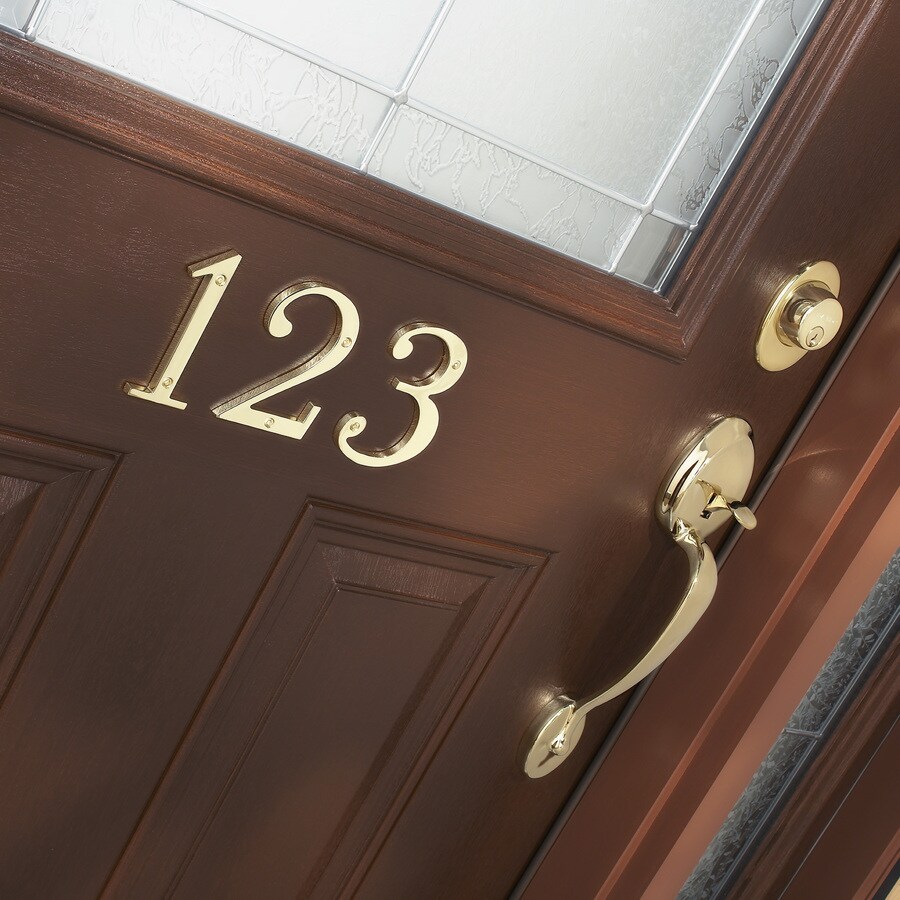 Gatehouse 3.94-in Satin Nickel House Number at Lowes.com