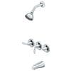 Project Source 3 Handle Tub and Shower Faucet, Polished Chrome at Lowes.com