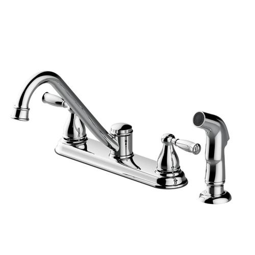 Project Source Chrome 2 Handle Deck Mount Low Arc Handle Lever