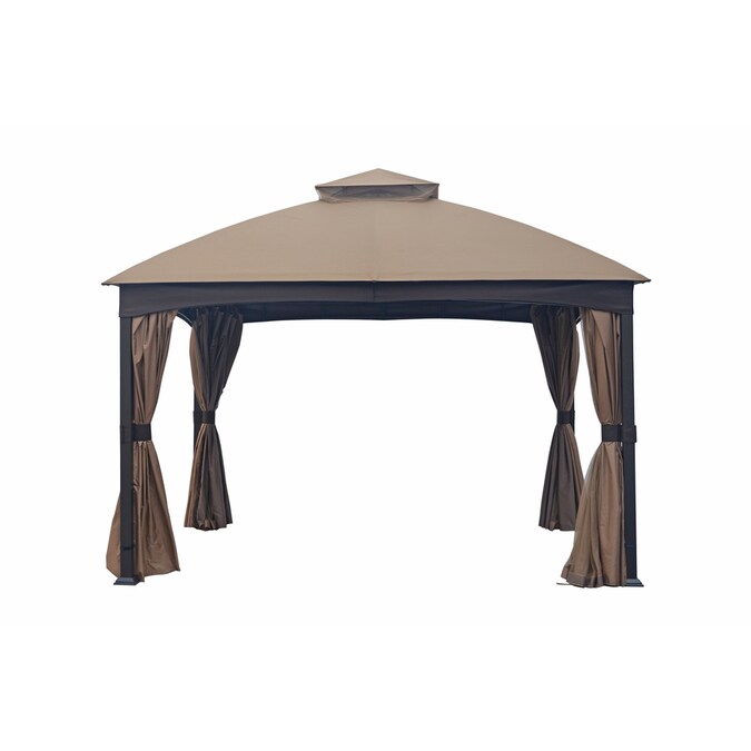 allen + roth Naa Brown Frame and Brown Fabric Metal Rectangle Screened ... allen + roth Naa Brown Frame and Brown Fabric Metal Rectangle Screened ...