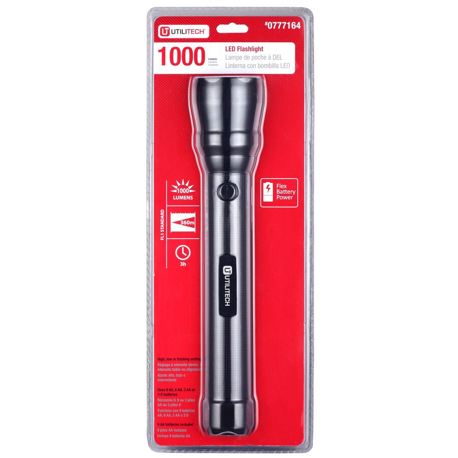 Utilitech 1,000-Lumen LED Handheld Battery Flashlight (Battery Included ...