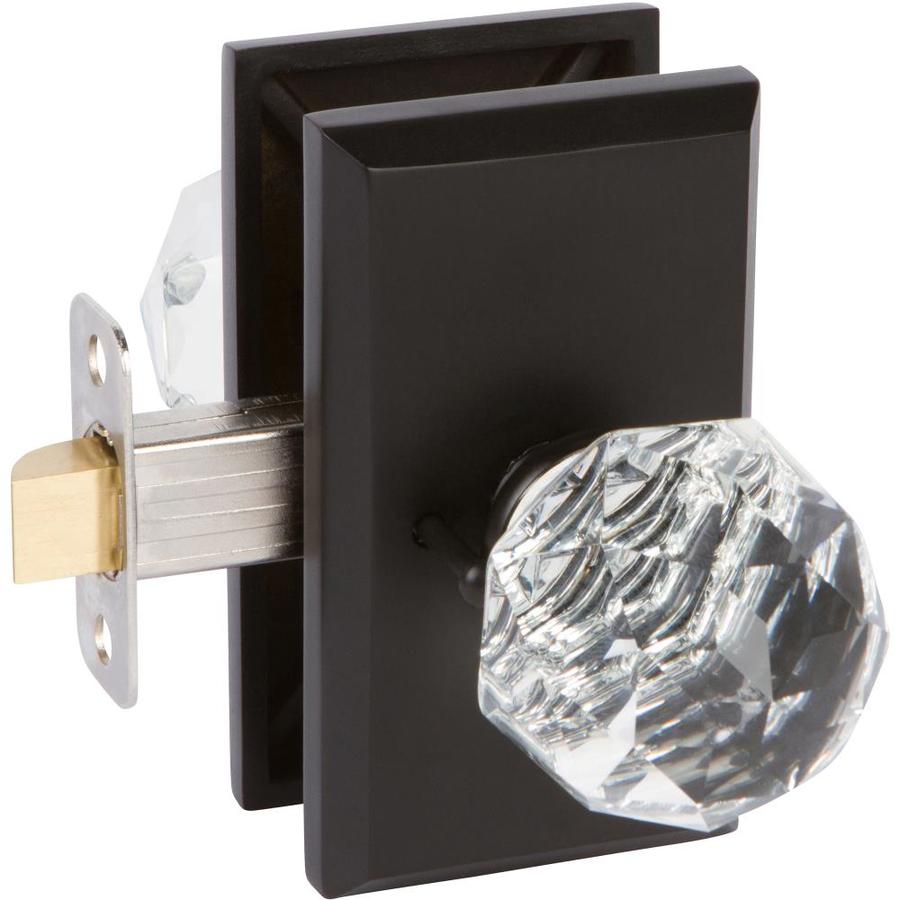 Delaney Hardware Crystal Black Privacy Door Knob Single Pack at Lowes.com