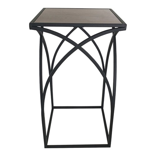 allen + roth 22-in Wood Color Outdoor Square Ceramic Plant Stand in the ...