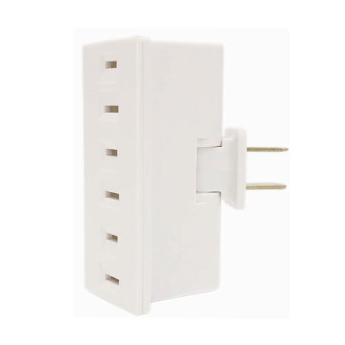 Project Source 15-Amp 2-Wire to 3-Wire Single to Triple White Basic ...