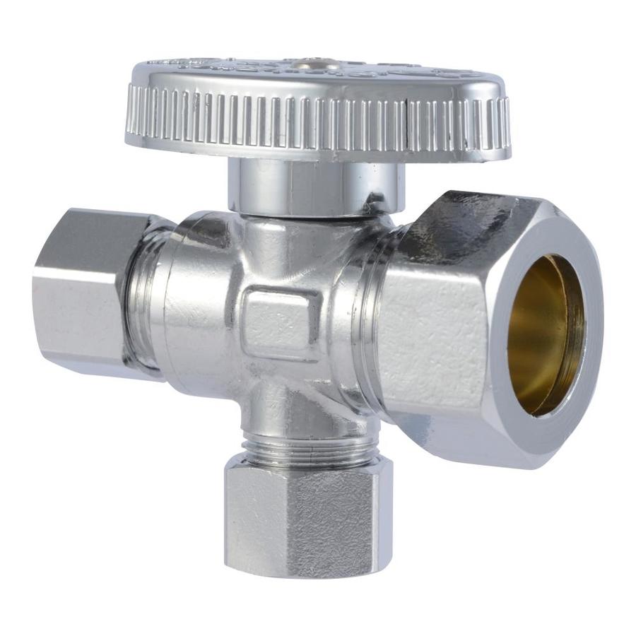 SharkBite Brass 1/2-in Compression x 3/8-in Od Compression Quarter Turn ...