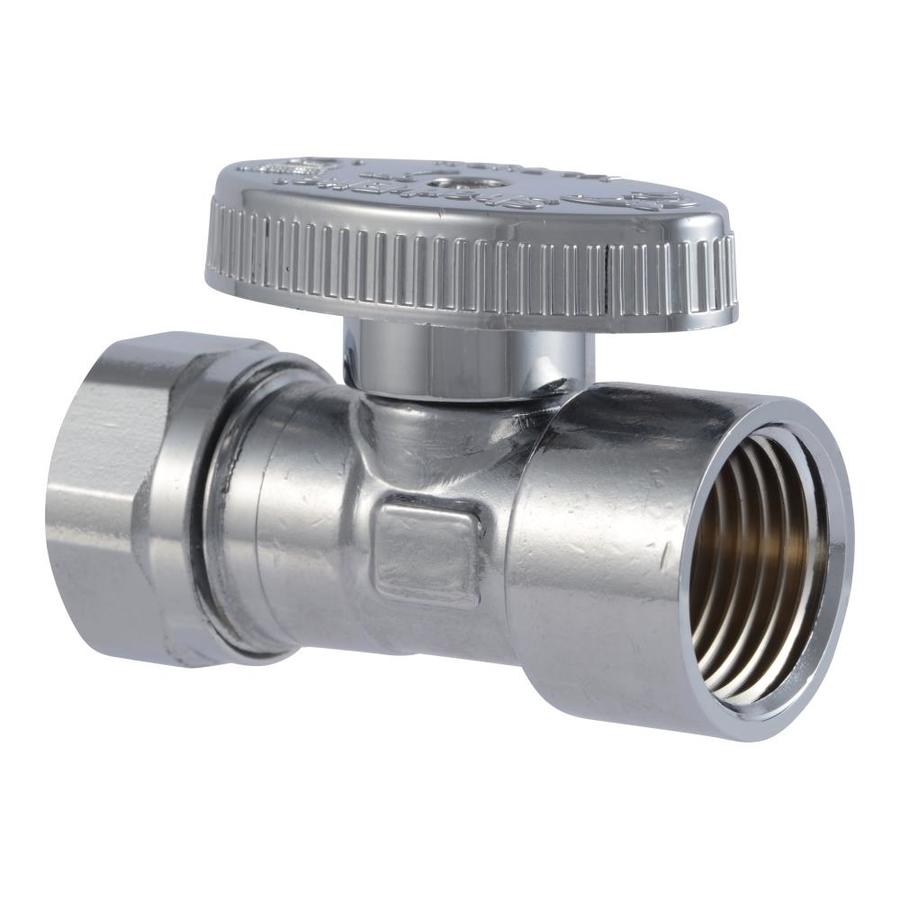 SharkBite Brass 1/2-in FIP x 7/16-in; 1/2-in OD Slip-joint Quarter Turn ...