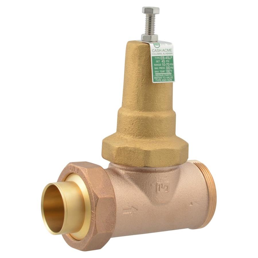 Cash Acme EB45 Brass 1-1/2-in Copper Sweat Pressure Regulator Valve at ...