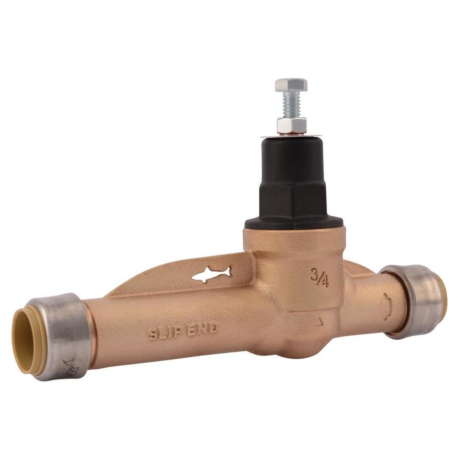 SharkBite EB45 Brass 3/4-in Push-to-Connect Pressure Regulator Valve at ...