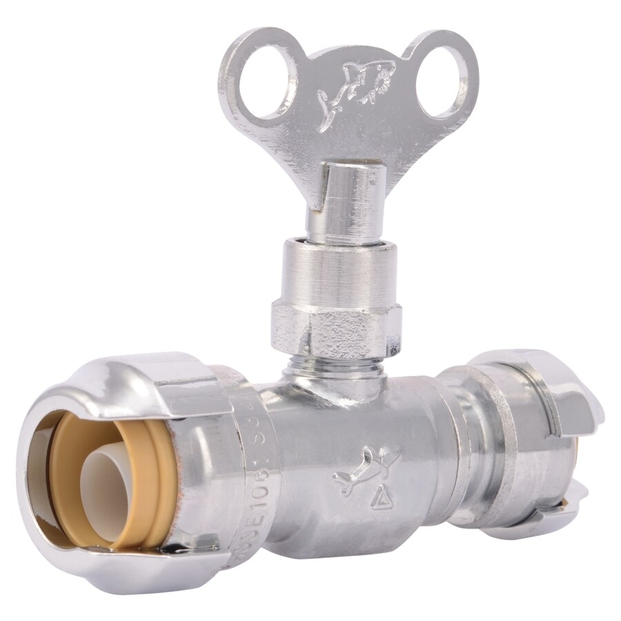 SharkBite Brass 1/2-in Push-to-Connect x 1/4-in Push-to-Connect Quarter ...