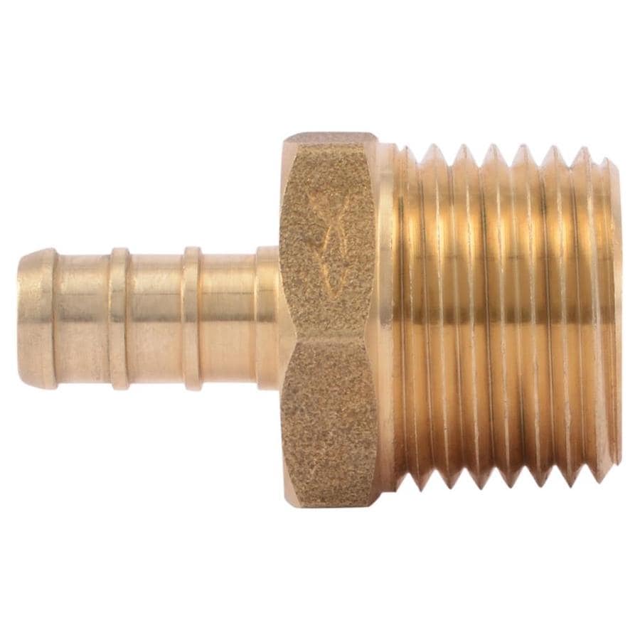 SharkBite 3/8-in x 1/2-in dia Brass PEX Male Adapter Crimp Fitting in ...