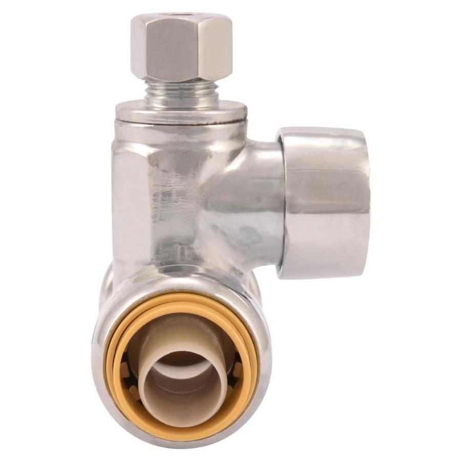 SharkBite Brass 1/2-in Push-to-connect x 1/4-in OD Compression Quarter ...