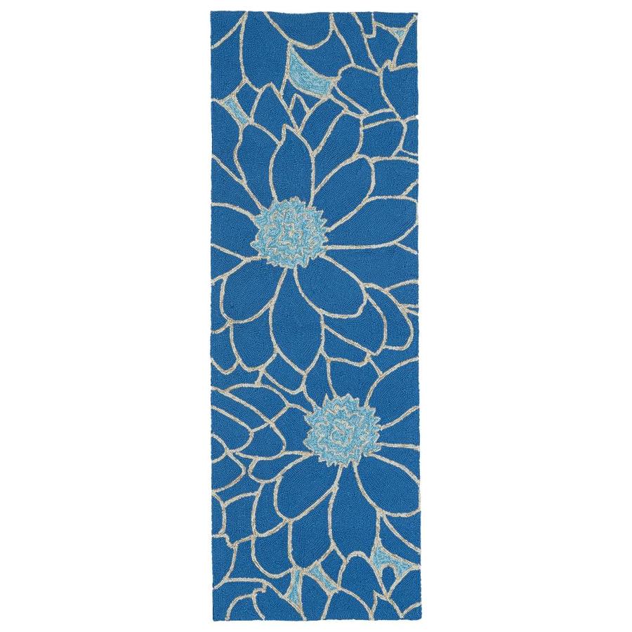 Kaleen Home and Porch 2 x 6 Blue Floral Runner in the Rugs department ...