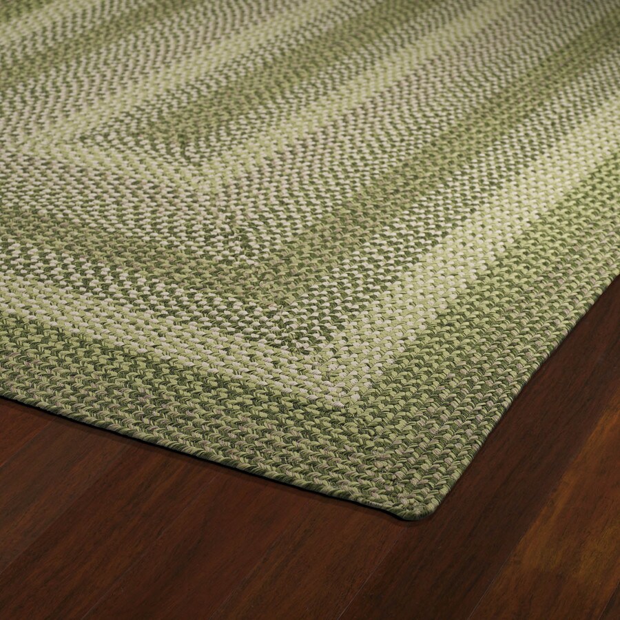 Kaleen Bimini 5 x 8 Braided Celery Border Farmhouse/Cottage Area Rug at ...