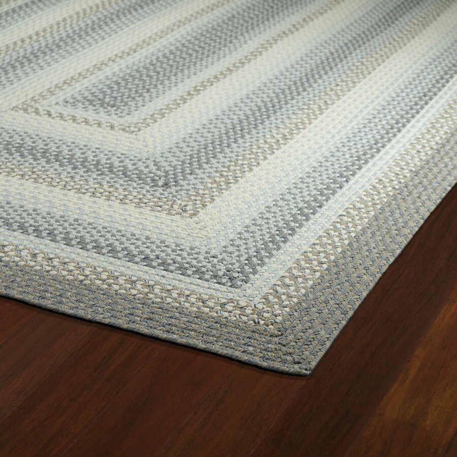 Kaleen Bimini 9 x 12 Braided Graphite Border Farmhouse/Cottage Area Rug ...
