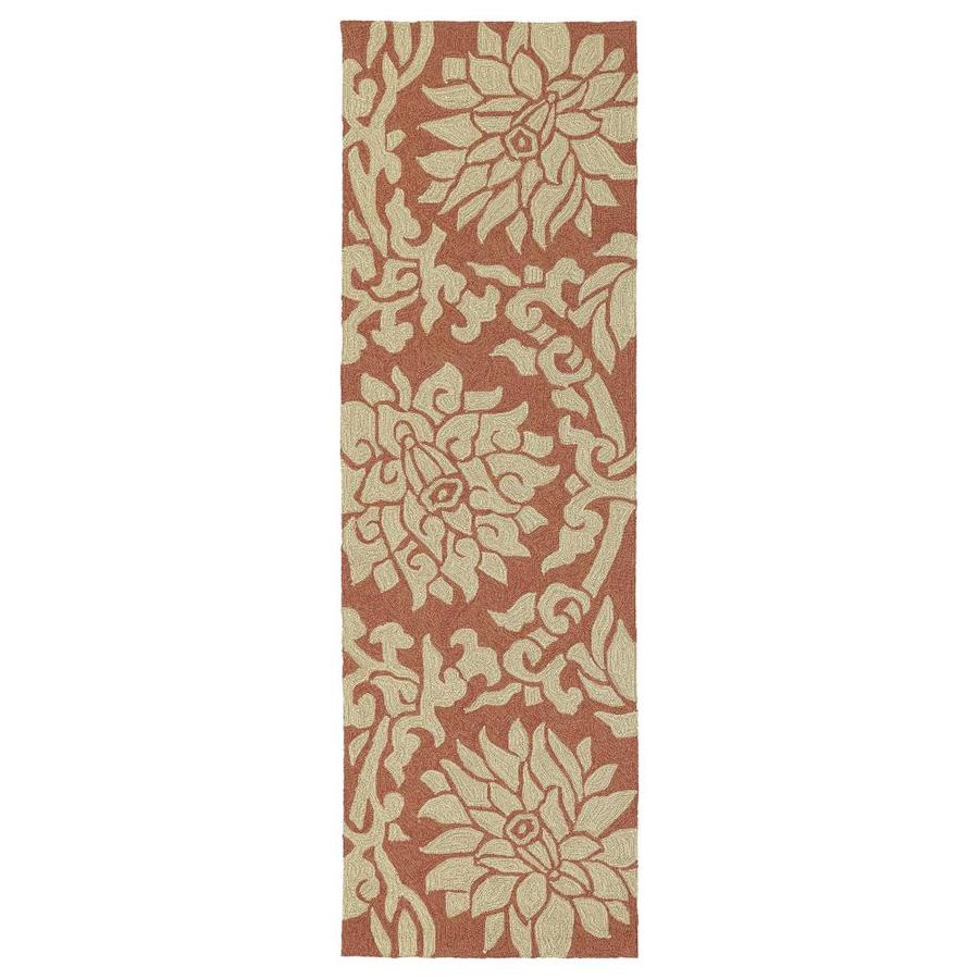 Kaleen Habitat 3 X 8 (ft) Paprika Floral Runner in the Rugs department ...