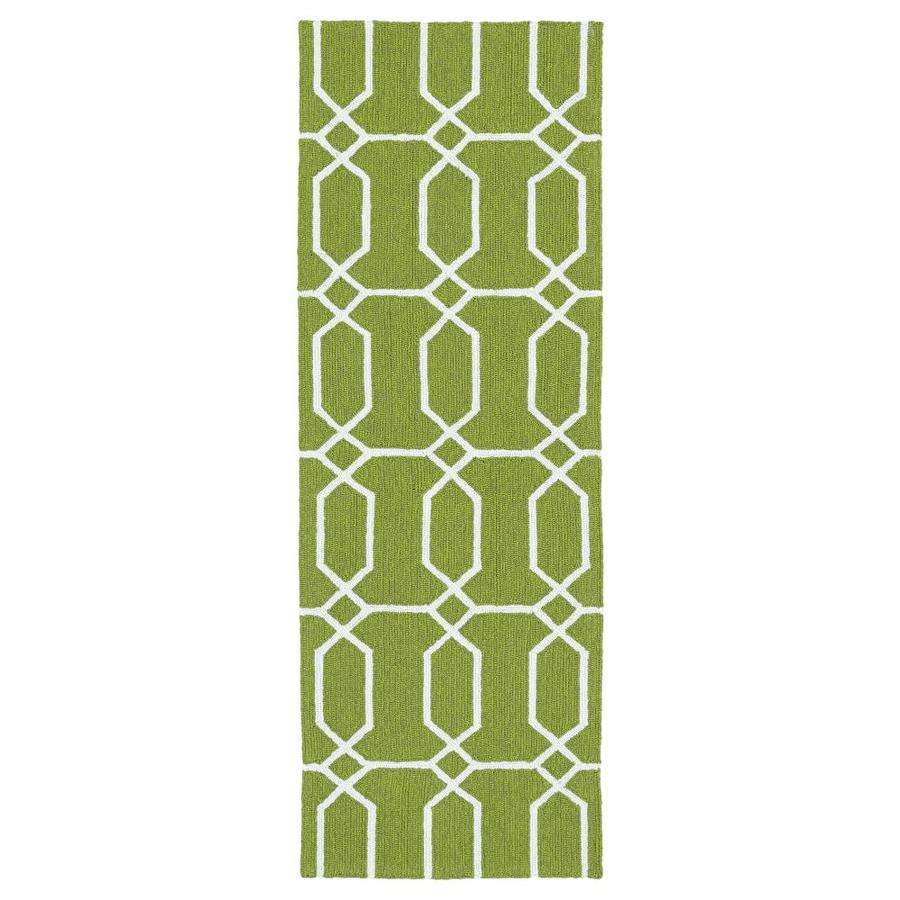 Kaleen Escape Green Rectangular Indoor/Outdoor Handcrafted Coastal ...