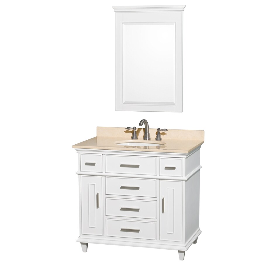 Wyndham Collection Berkeley 36-in White Undermount Single Sink Bathroom ...