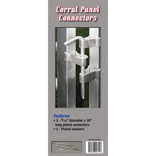 Tarter Corral Panel Connectors 10" packaged, Galvanized in the Gate ...