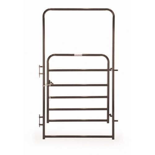 Tarter Economy 8-ft H x 4-ft W Brown Powder Coat Steel Walk-Thru Gate ...