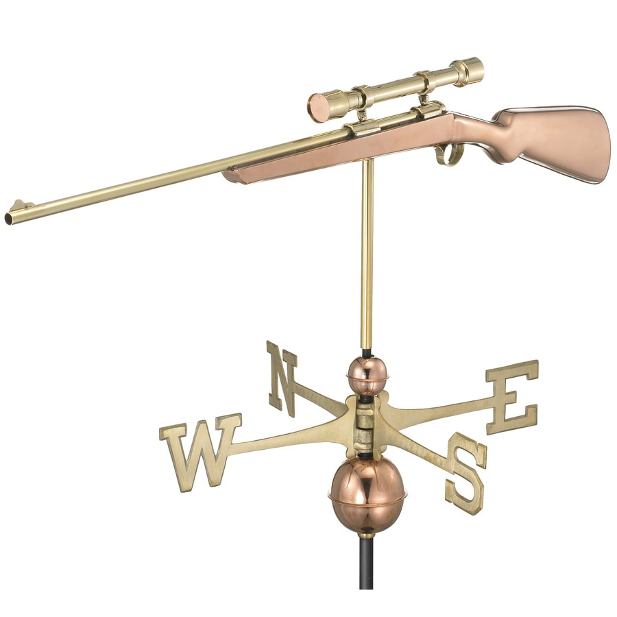 Shop Good Directions Polished Copper Rifle with Scope Weathervane at ...