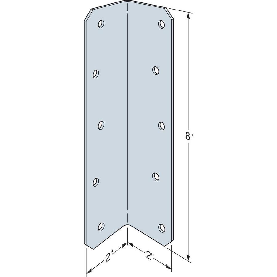 Simpson Strong-Tie 8-in x 2-in x 2-in 12-Gauge Steel Angle in the ...