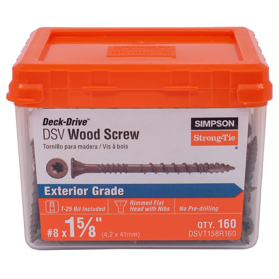 Simpson Strong-Tie #8 x 1-5/8-in Tan Galvanized/Coated Flat Exterior ...