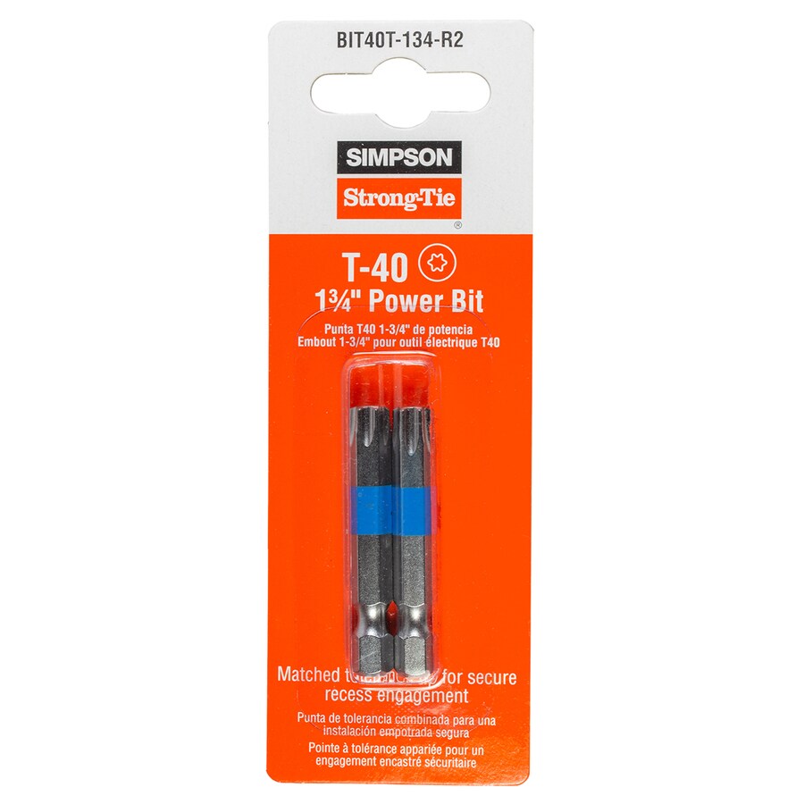 Simpson Strong-Tie 2-Piece 1-3/4-in T40 Torx Steel Hex Shank ...