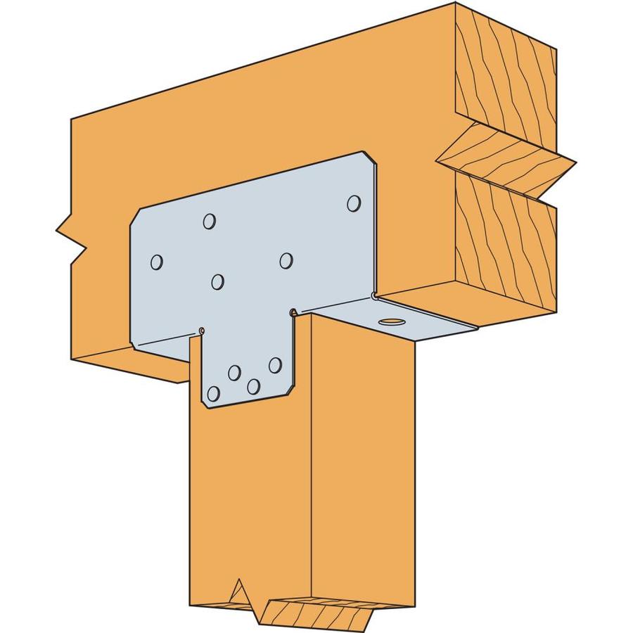 Simpson Strong-Tie 4-in x 4-in Triple Zinc Wood To Wood Cap in the Base ...