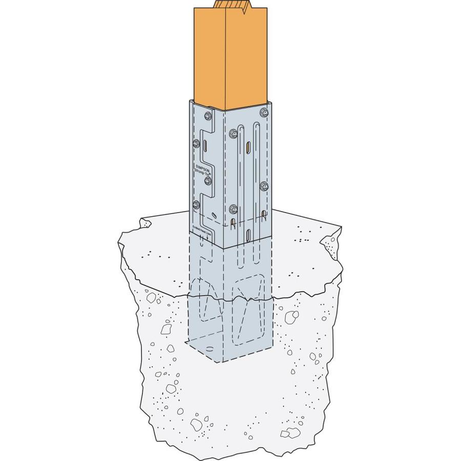 Simpson Strong-Tie MPBZ ZMAX Galvanized Moment Post Base for 4x4 with ...