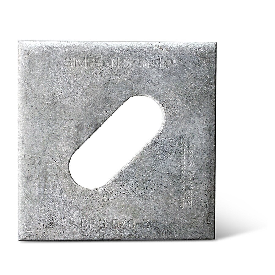 Simpson Strong-Tie BPS 3 in. x 3 in. HDG Slotted Bearing Plate with 5/8 ...