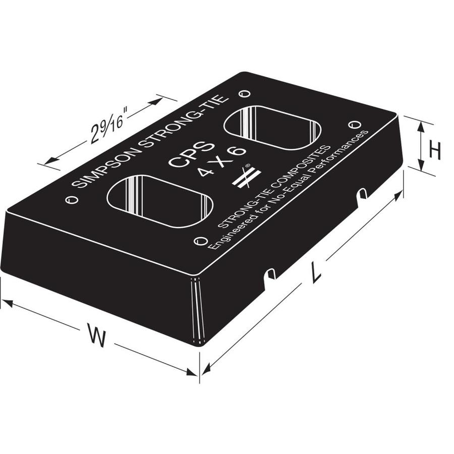 Simpson Strong-Tie CPS Composite Plastic Standoff for 4x6 in the Base ...