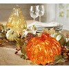 Holiday Living Glass Pre-Lit Pumpkin Figurine at Lowes.com