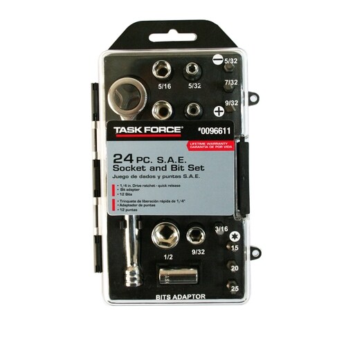 Task Force 24-Piece Standard (SAE) Mechanic's Tool Set at Lowes.com