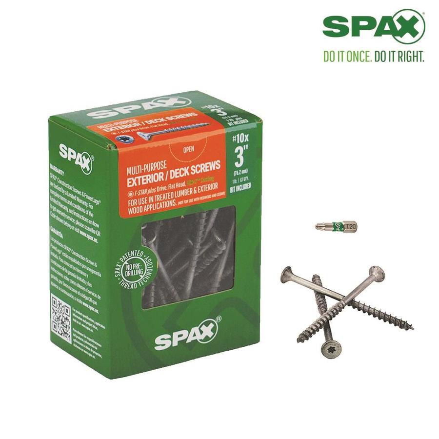 SPAX 10 x 3-in SPAX Flat Head T-Star+ Drive HCR-X (High Corrosion ...