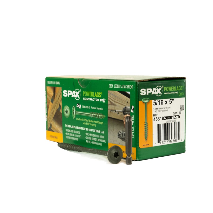 SPAX 5/16 x 5-in SPAX PowerLag Washer Head T-STAR HCR (High Corrosion ...