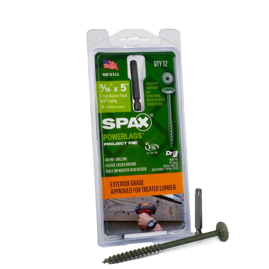 SPAX 5/16 x 5-in SPAx PowerLag Washer Head T-STAR HCR (High Corrosion ...