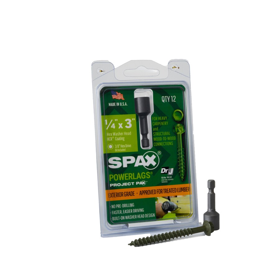 SPAX 1/4 x 3-in SPAX PowerLag Hex Head HCR (High Corrosion Resistant ...