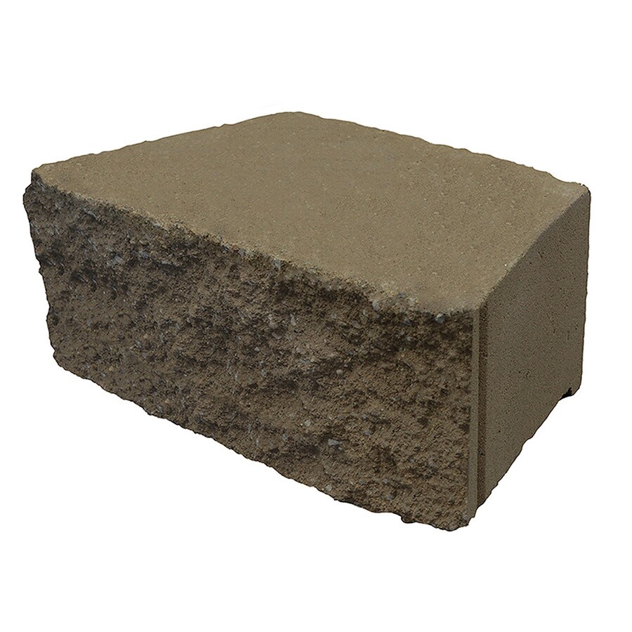 Country Stone Tan/Black Retaining Wall Block (Common: 6-in x 16-in ...