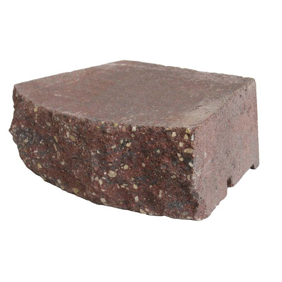 Country Stone Red/Black Retaining Wall Block (Common: 4-in x 12-in ...